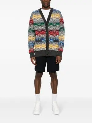 Missoni Zigzag V-neck Cardigan - Grey