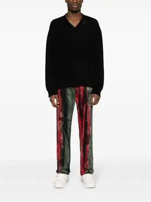 PAURA Cut-out Virgin Wool Jumper - Black