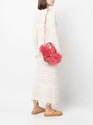 MADE FOR A WOMAN Kifafa Frange Straw Crossbody Bag