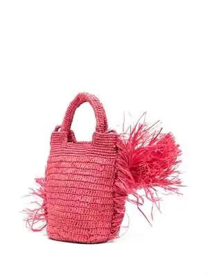 MADE FOR A WOMAN Kifafa Frange Straw Crossbody Bag
