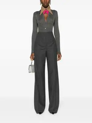 Alberta Ferretti Virgin Wool Wide-leg Trousers