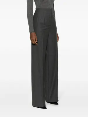 Alberta Ferretti Virgin Wool Wide-leg Trousers
