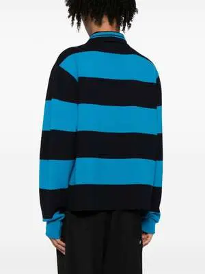 BOTTER Logo-intarsia Striped Polo Shirt