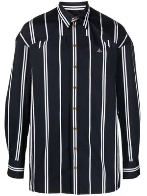 VIVIENNE WESTWOOD Orb-logo Stripe-print Shirt
