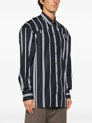 VIVIENNE WESTWOOD Orb-logo Stripe-print Shirt