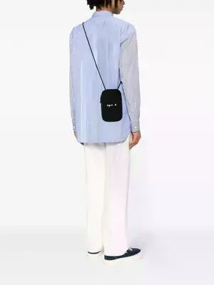 AGNES B. Logo-print Zipped Cross Body Bag