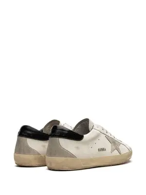 GOLDEN GOOSE Super-star Trainers With Suede Star And Metal Stud Lettering - White