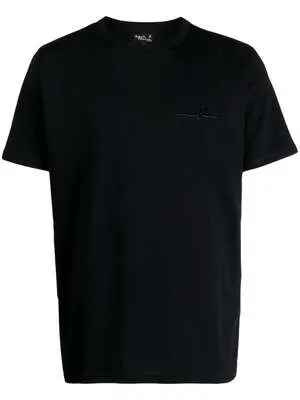 AGNES B. Logo-print Cotton T-shirt - Black