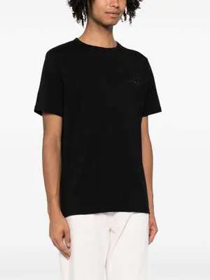AGNES B. Logo-print Cotton T-shirt - Black