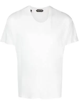 TOM FORD Crew-neck Cotton-blend T-shirt - White