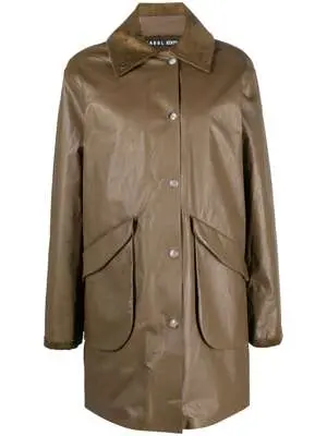 KASSL EDITIONS Corduroy-collar Coat - Brown