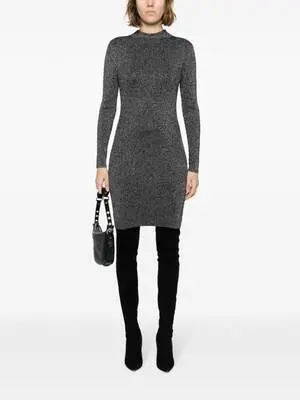 Michael Kors Ribbed-knit Lurex Dress