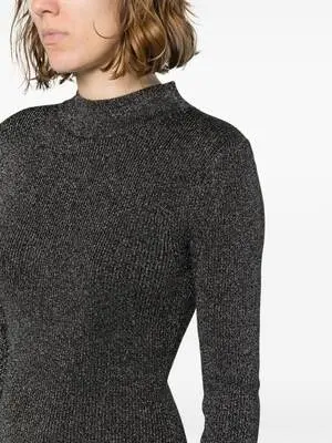 Michael Kors Ribbed-knit Lurex Dress