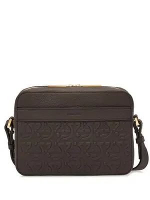 FERRAGAMO Gancini Pebbled-texture Shoulder Bag
