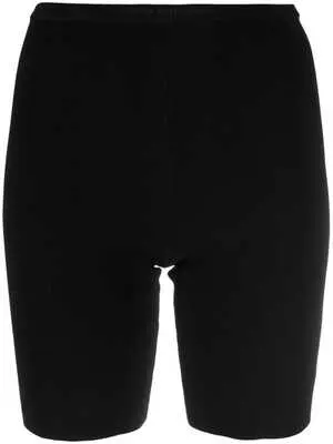 Rabanne Logo Waistband Track Shorts - Black