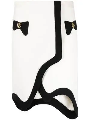 Moschino Tailored-cut Asymmetric Skirt - White