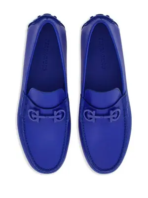 FERRAGAMO Gancini-plaque Leather Loafers