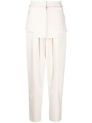 ANDREĀDAMO High-waisted Trousers - Neutrals