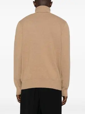 Versace Logo Intarsia Jumper - Neutrals