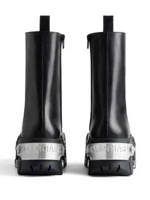 Balenciaga Bulldozer Platform Lace-up Boots - Black