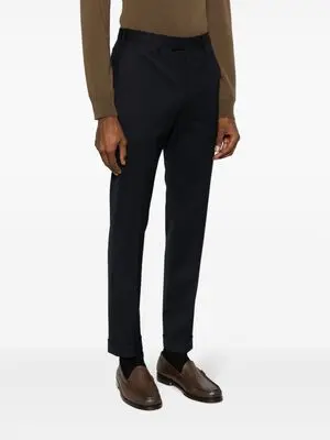 PT TORINO Straight-leg Tailored Trousers - Blue