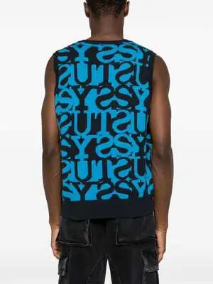 StÜssy Intarsia-knit Logo V-neck Vest