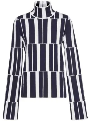 FERRAGAMO Stripe-pattern Cashmere Jumper