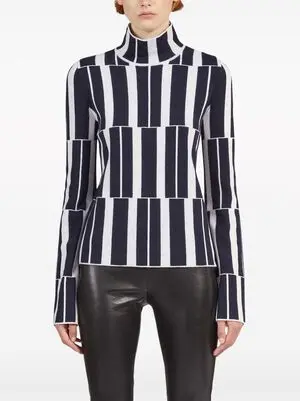FERRAGAMO Stripe-pattern Cashmere Jumper