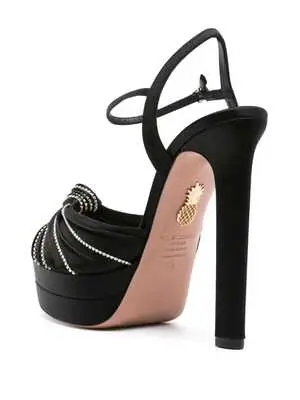 AQUAZZURA Atelier 140mm Crystal-embellished Sandals