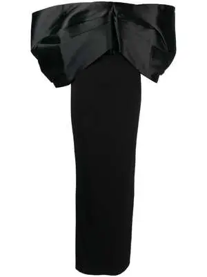 Solace London Filippa Off-shoulder Gown - Black