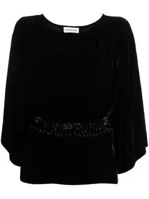 P.a.r.o.s.h Belted Round-neck Blouse