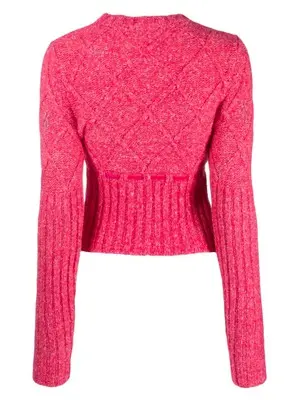 CORMIO Floral-embroidered Sweater - Pink