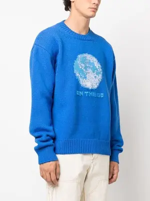 Off-White Intarsia-knit Wool-blend Jumper