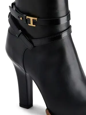 TOD'S Logo-plaque Leather Boots