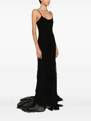 Moschino Chiffon Sleeveless Maxi Dress