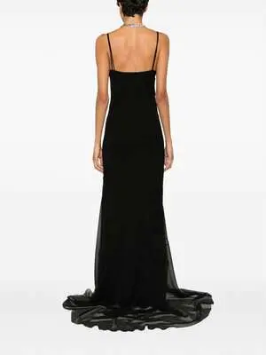 Moschino Chiffon Sleeveless Maxi Dress