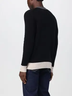 BALLANTYNE Argyle Pullover Sweater - Black