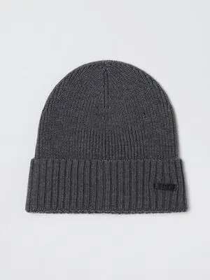BOSS BOSS Ribbed Beanie Grey