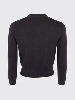 Isabel Marant Étoile Wool And Cotton Blend Cardigan With Flocked Logo - Brown