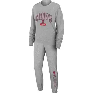 WEAR BY ERIN ANDREWS St. Louis Cardinals Knitted Lounge Set - Gray