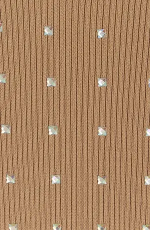 RIVER ISLAND Heatseal Long Sleeve Knit Midi Dress