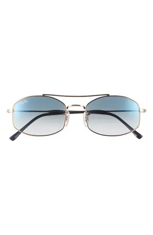 Ray-ban Oval Sunglasses - Rose Gold