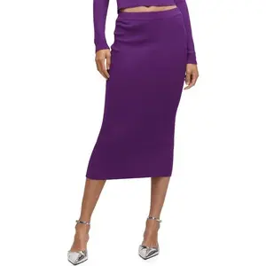 Mango Rib Midi Sweater Skirt