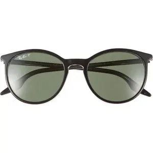Ray-ban Ray-Ban 54mm Polarized Round Phantos Sunglasses Black Green