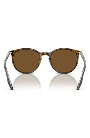 Ray-ban 54mm Polarized Round Phantos Sunglasses - Brown