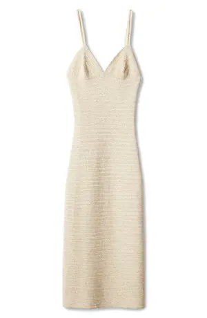Mango Sequin Detail Empire Waist Midi Dress