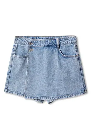 Mango Denim Wrap Miniskirt