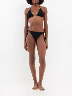 Hunza G Gina Crinkle-knit Bikini - Black