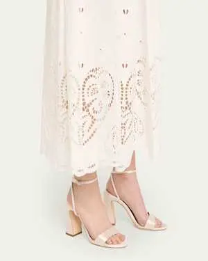 LOEFFLER RANDALL Malia Ankle-strap Sandals - Cream