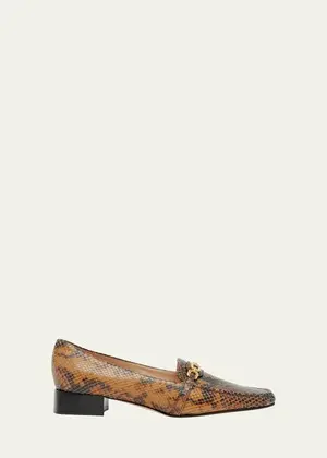TOM FORD Whitney Python-Embossed Leather Loafers - 7bb04 Caramel